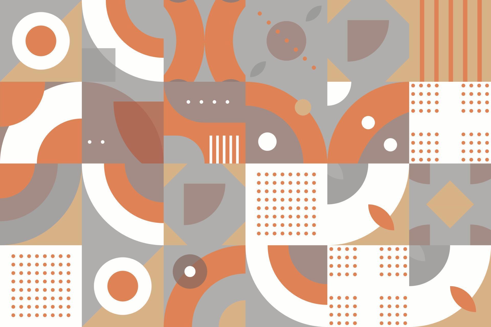 Mosaic Modern Geometric Shapes Seamless Pattern It Consists Of A Polyhedron Such As A Circle