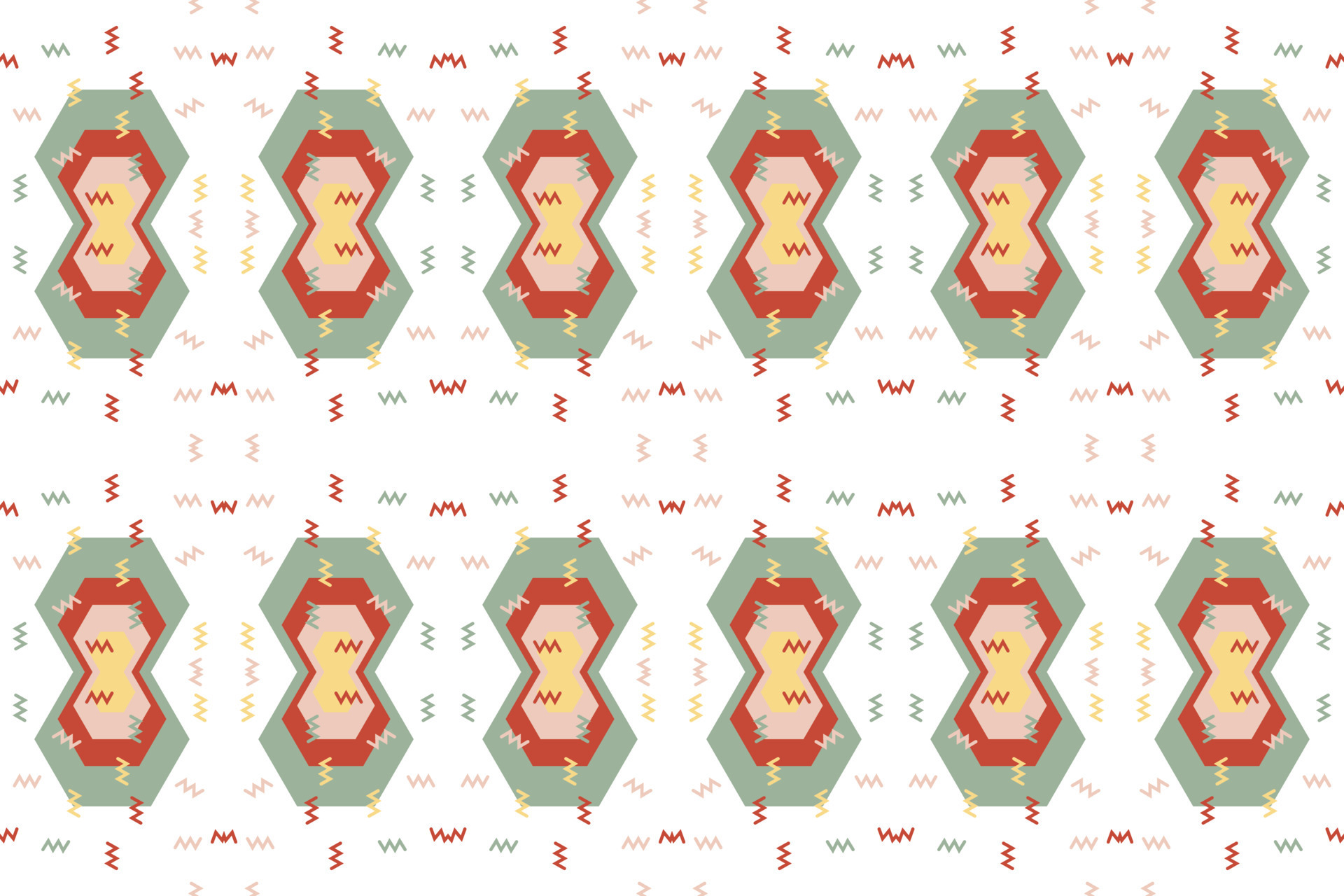 Simple Modern Geometry Shapes Vector Seamless Pattern It Consists Of A