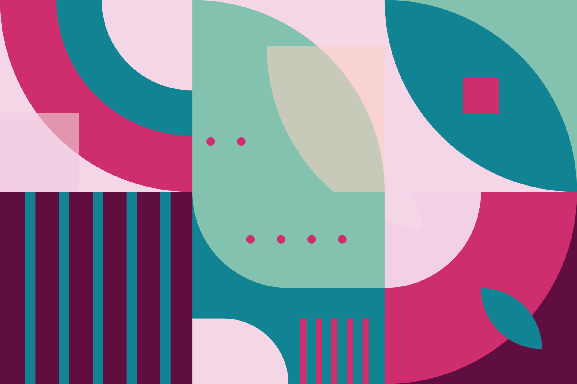 Simple Geometrical Shapes Seamless Pattern It Consists Of A Polyhedron Such As A Circle Square