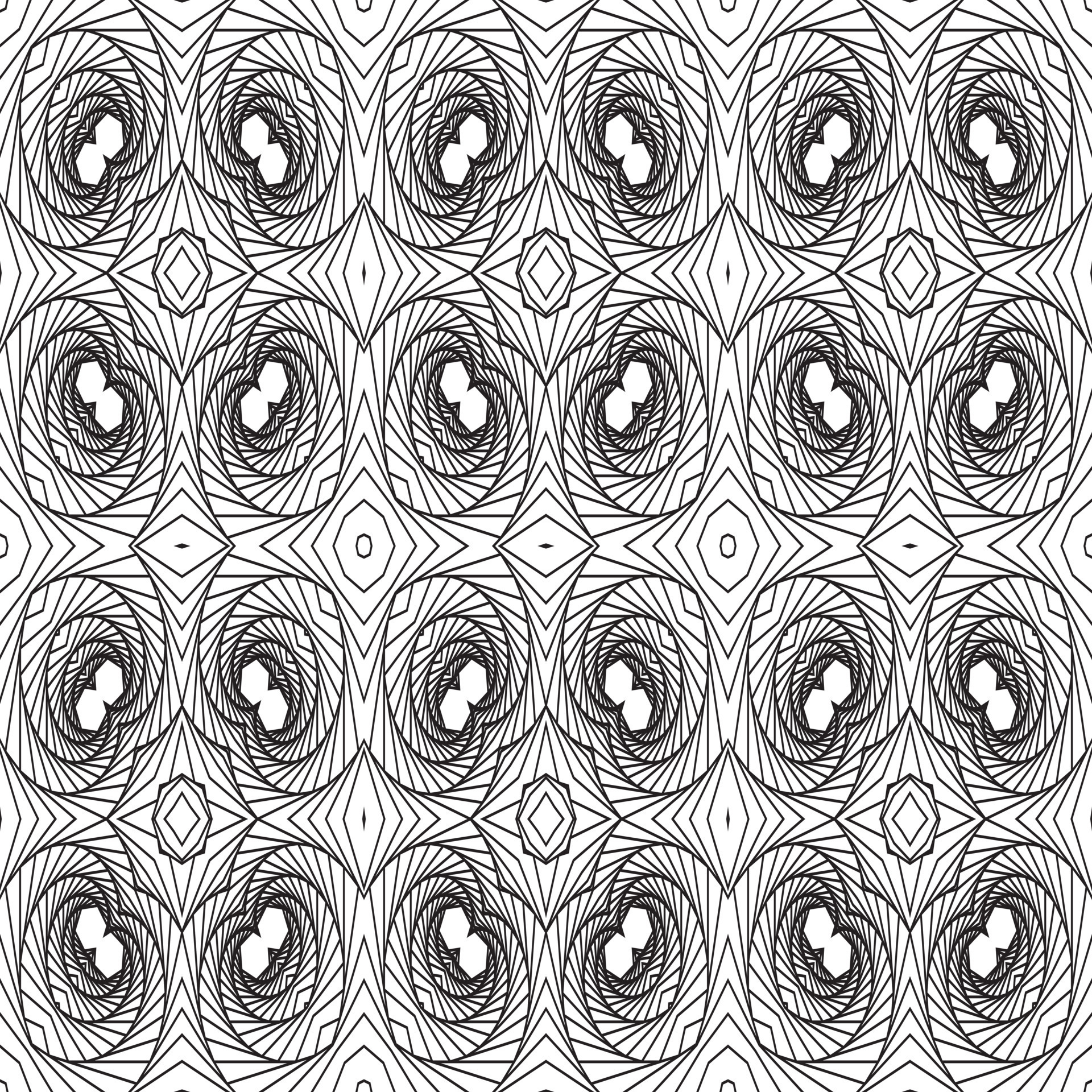3d Line Vector Monochrome Seamless Pattern Vector Twisted Curved Stripe Modern Trendy