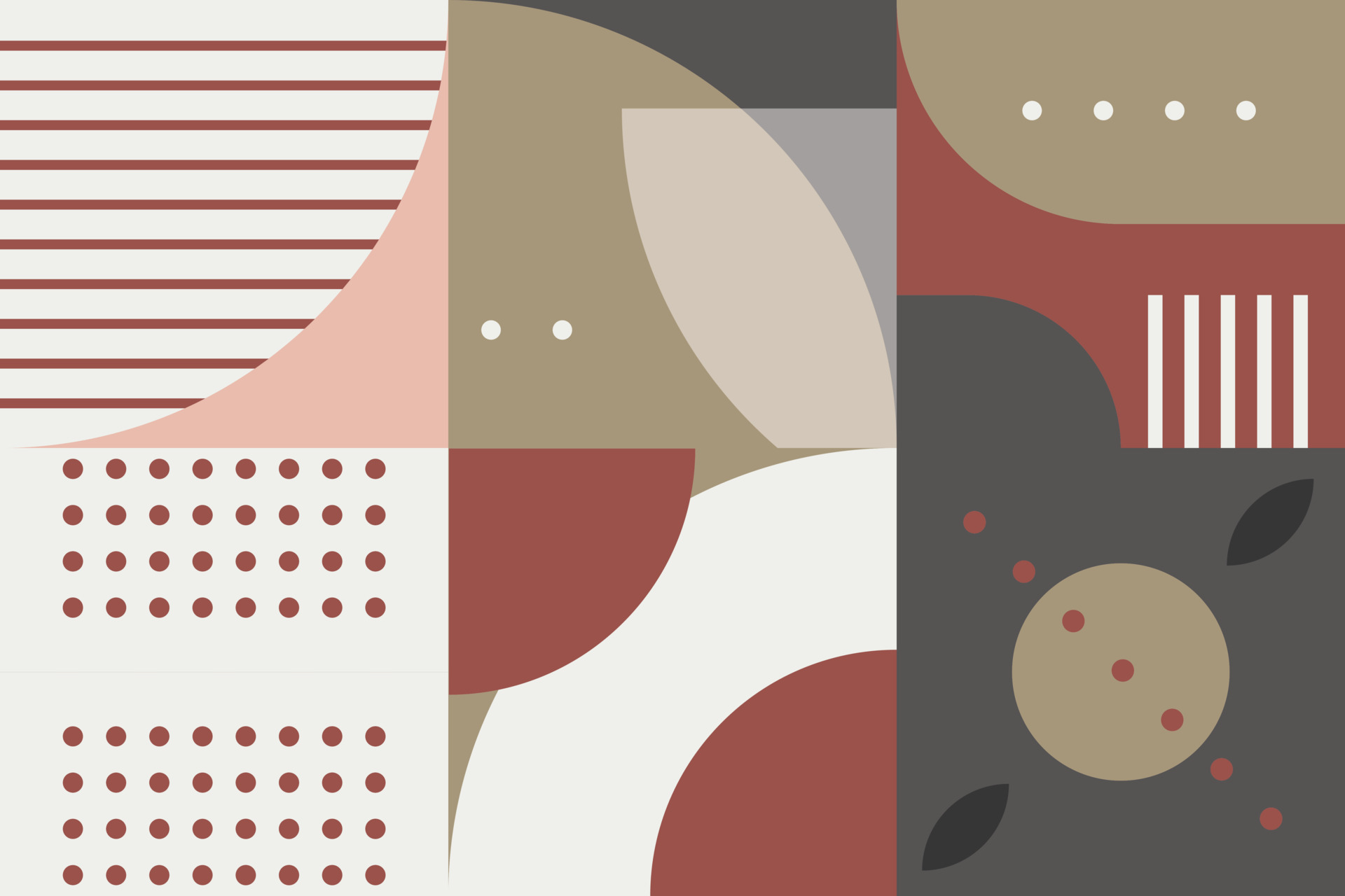 Trendy Geometry Shapes Seamless Pattern It Consists Of A Polyhedron Such As A Circle Square