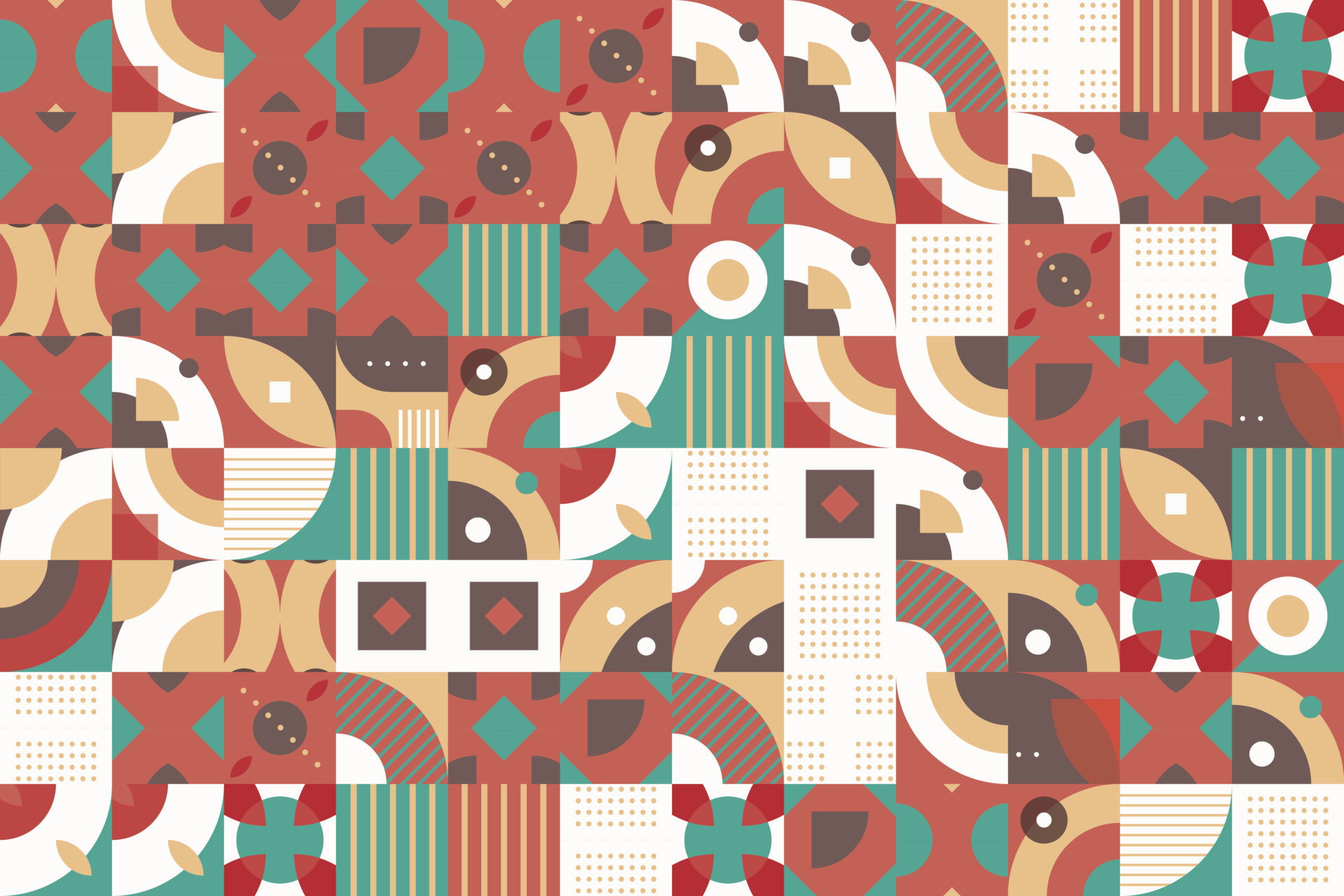 Style Modern Geometrical Shapes Vector Seamless Pattern It Consists Of A Polyhedron Such As A