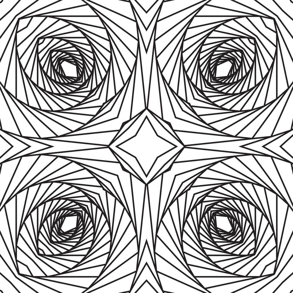 3D line Vector monochrome seamless pattern, Abstract dynamical crumpled ...