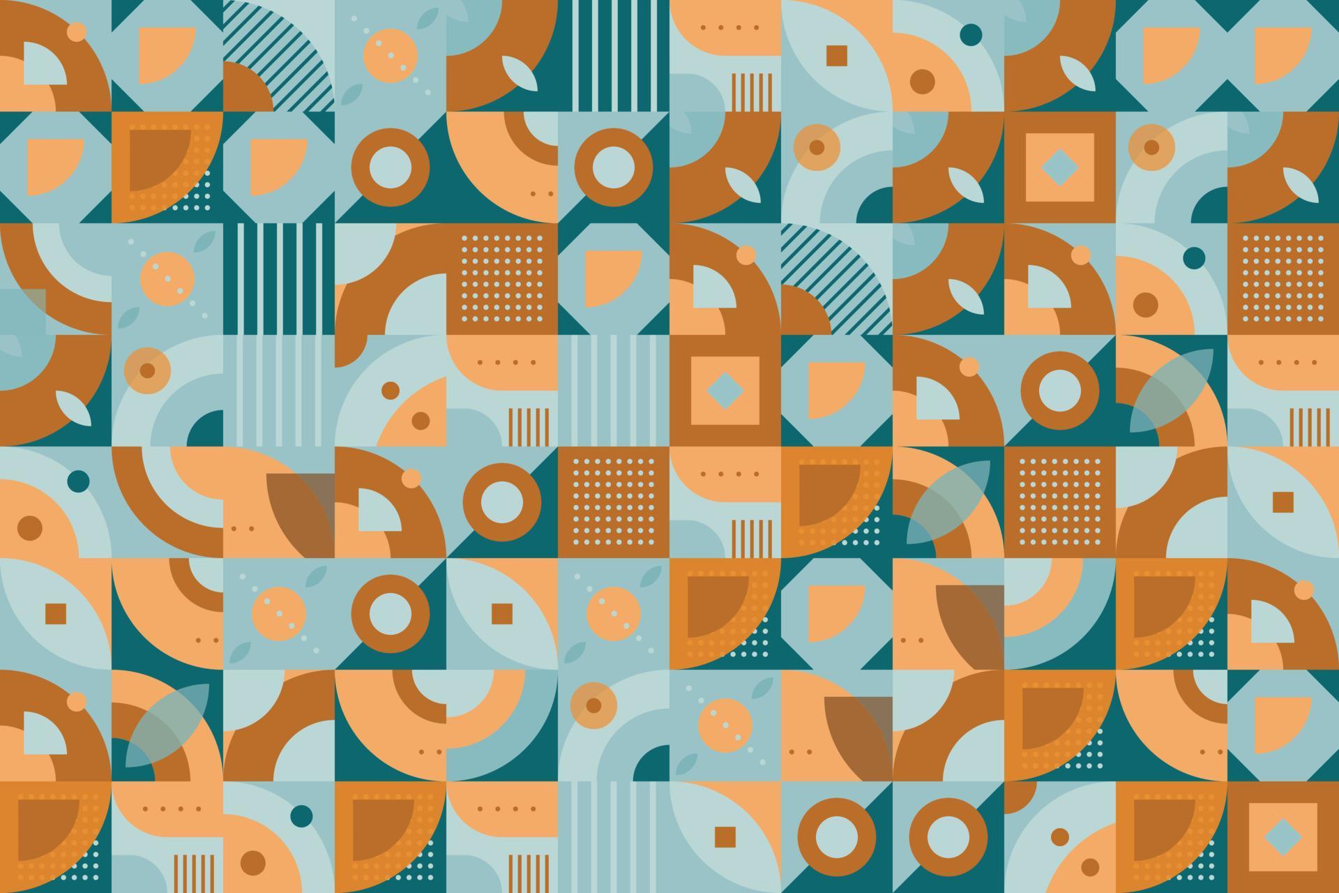 Abstract Geometric Shapes Vector Seamless Pattern It Consists Of A Polyhedron Such As A Circle