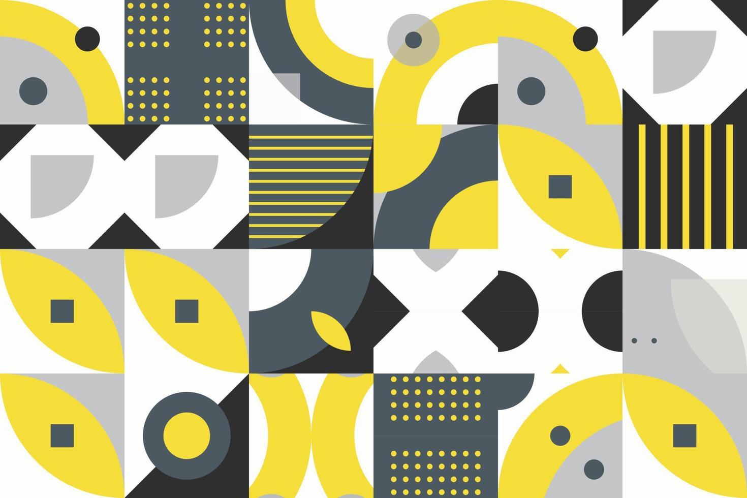 Mosaic Modern Geometrical Shapes Vector Seamless Pattern It Consists Of A Polyhedron Such As A