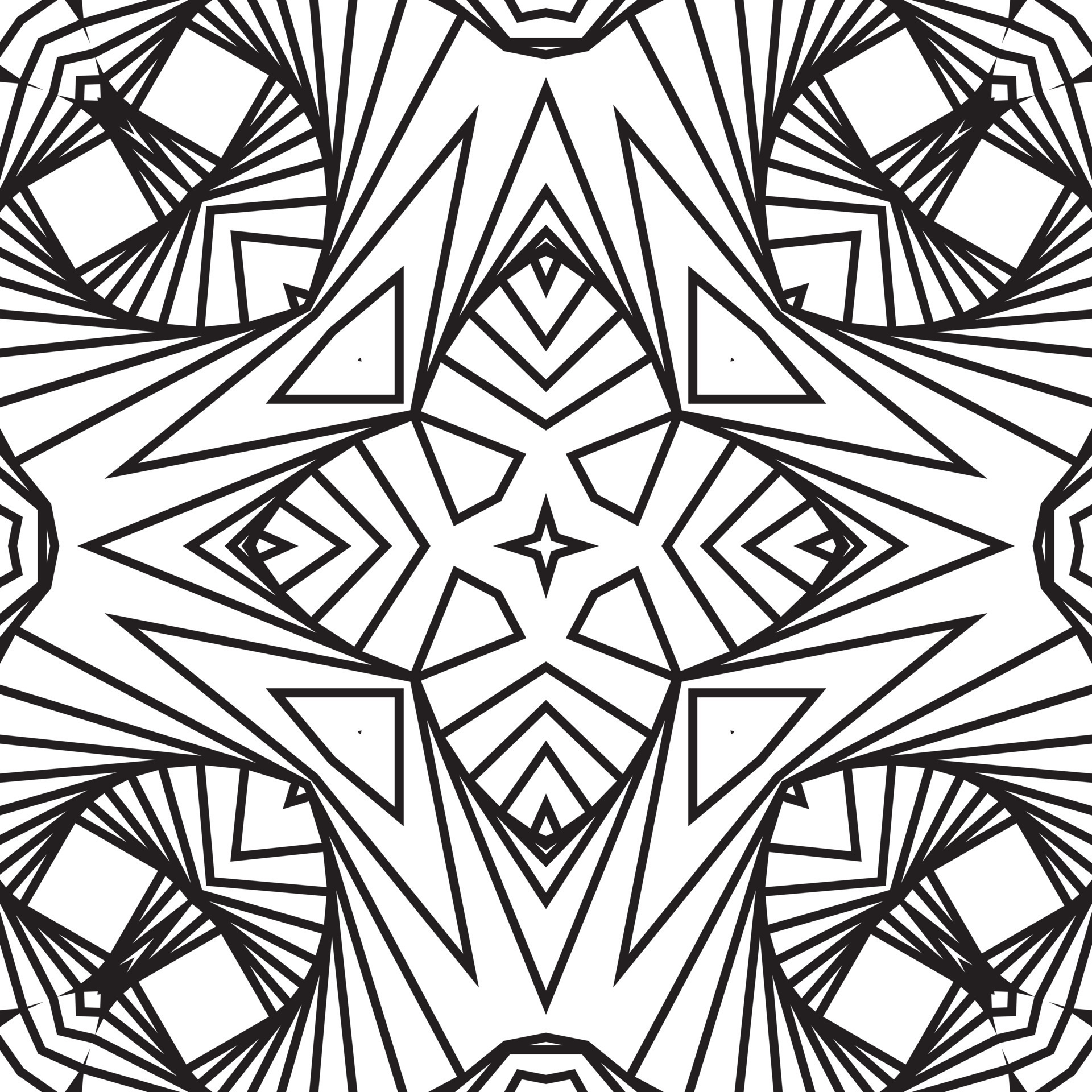Geometric 3d Monochrome Abstract Pattern For Fabric And Textile