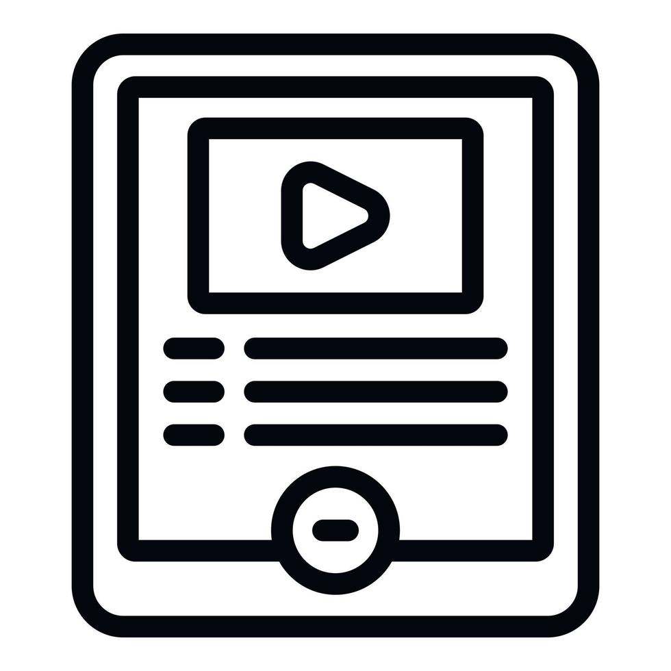 Video course icon outline vector. Training seminar 16158781 Vector Art ...