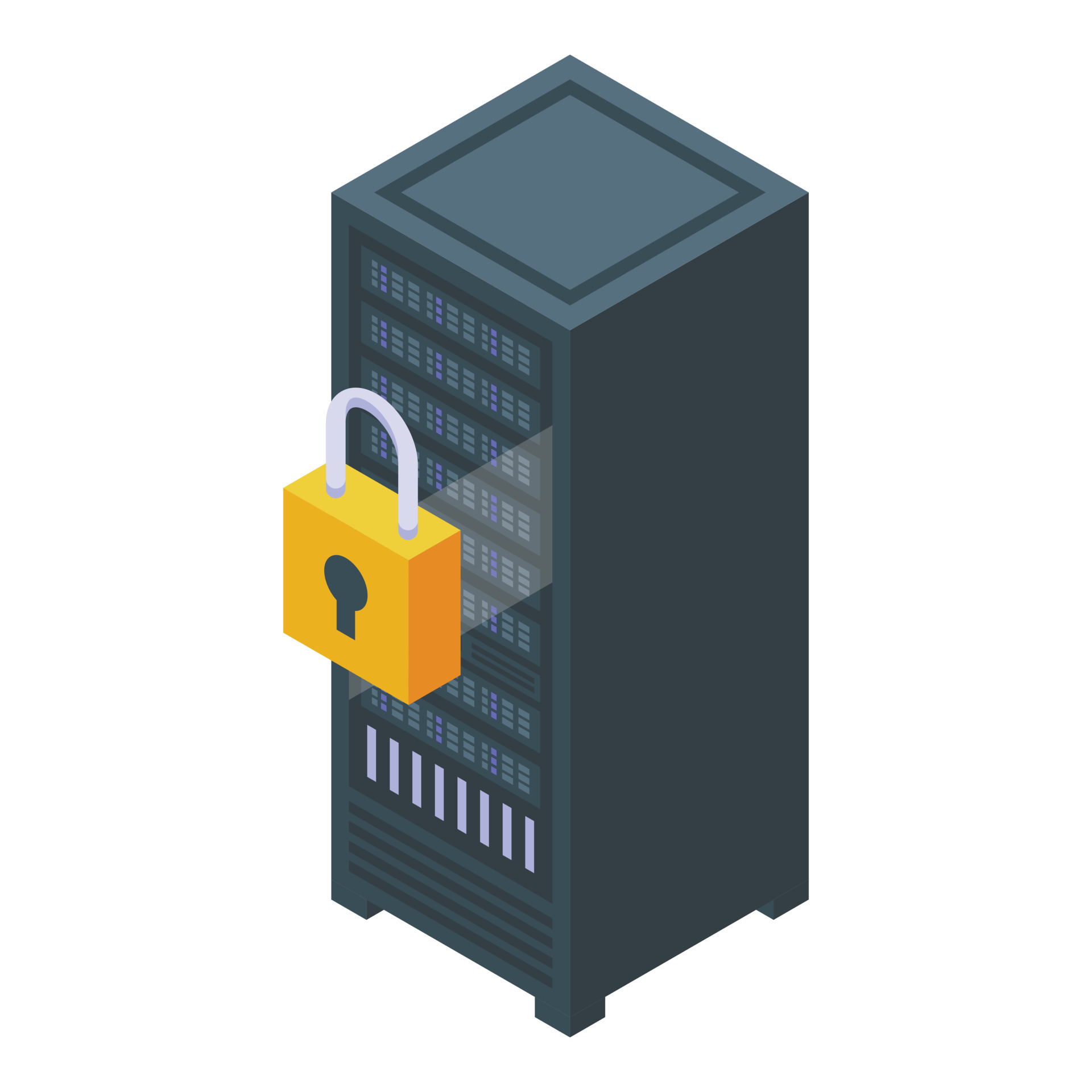 Secured server icon isometric vector. Vpn network 16159355 Vector Art ...