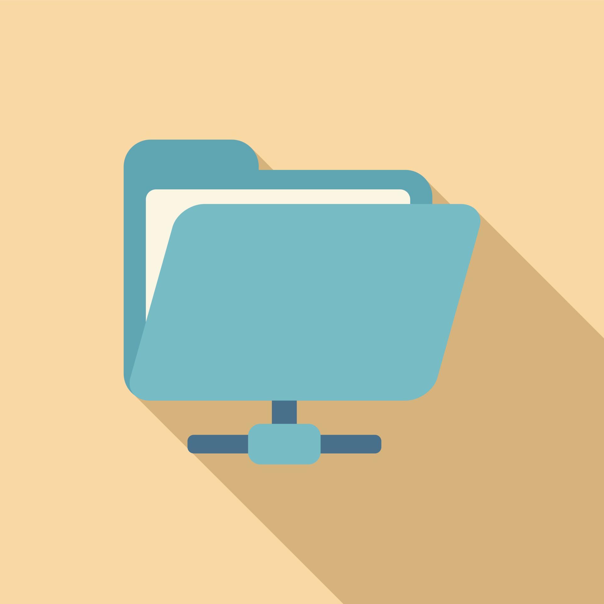 Share folder icon flat vector. Button web 16159366 Vector Art at Vecteezy
