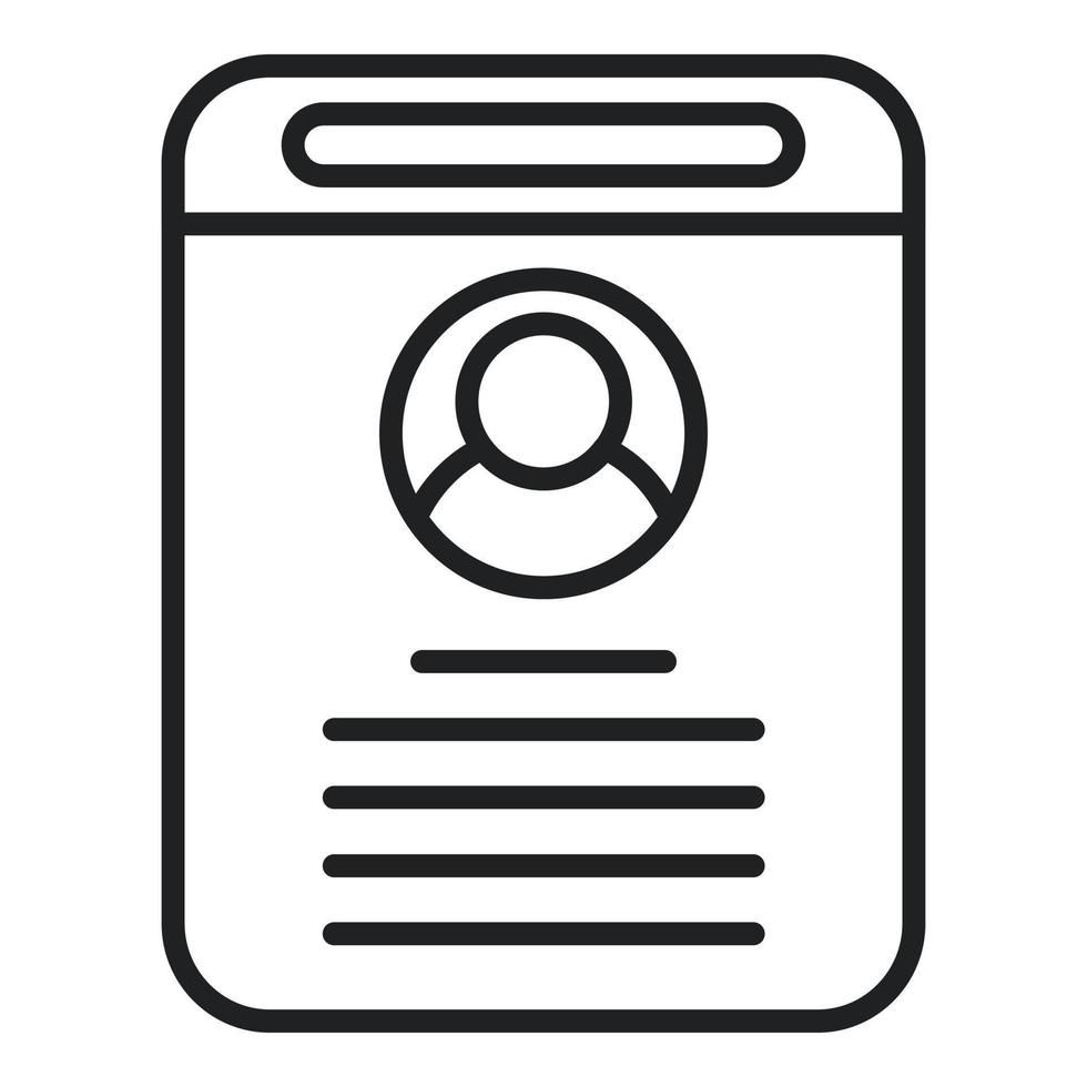 Avatar design icon outline vector. Button interface 16159374 Vector Art at Vecteezy