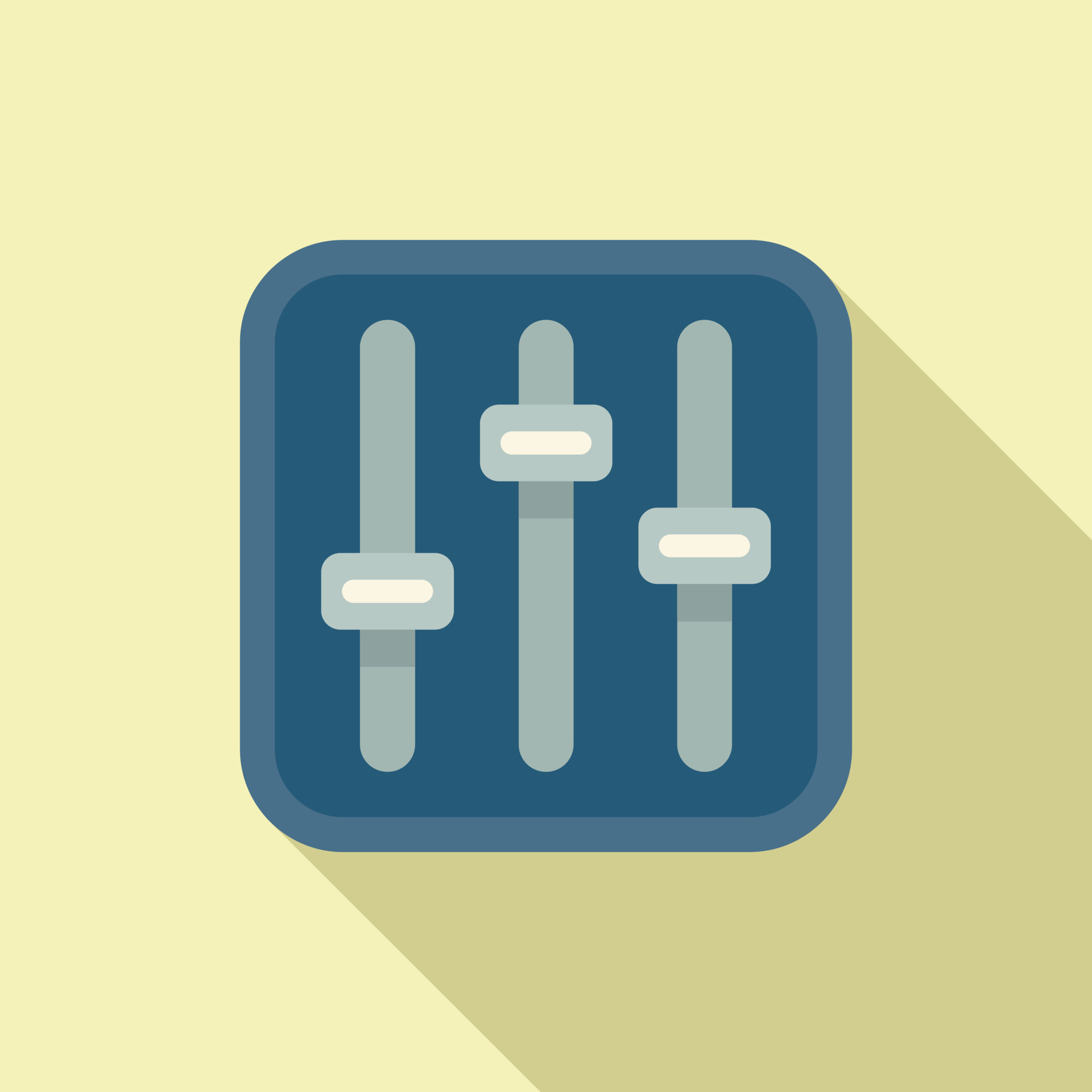 Equalizer icon flat vector. Web interface 16159648 Vector Art at Vecteezy