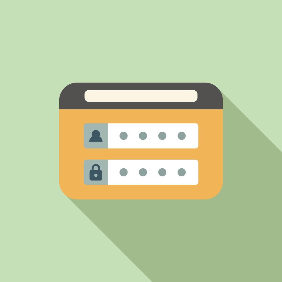 Web login icon flat vector. Internet interface 16159677 Vector Art at ...