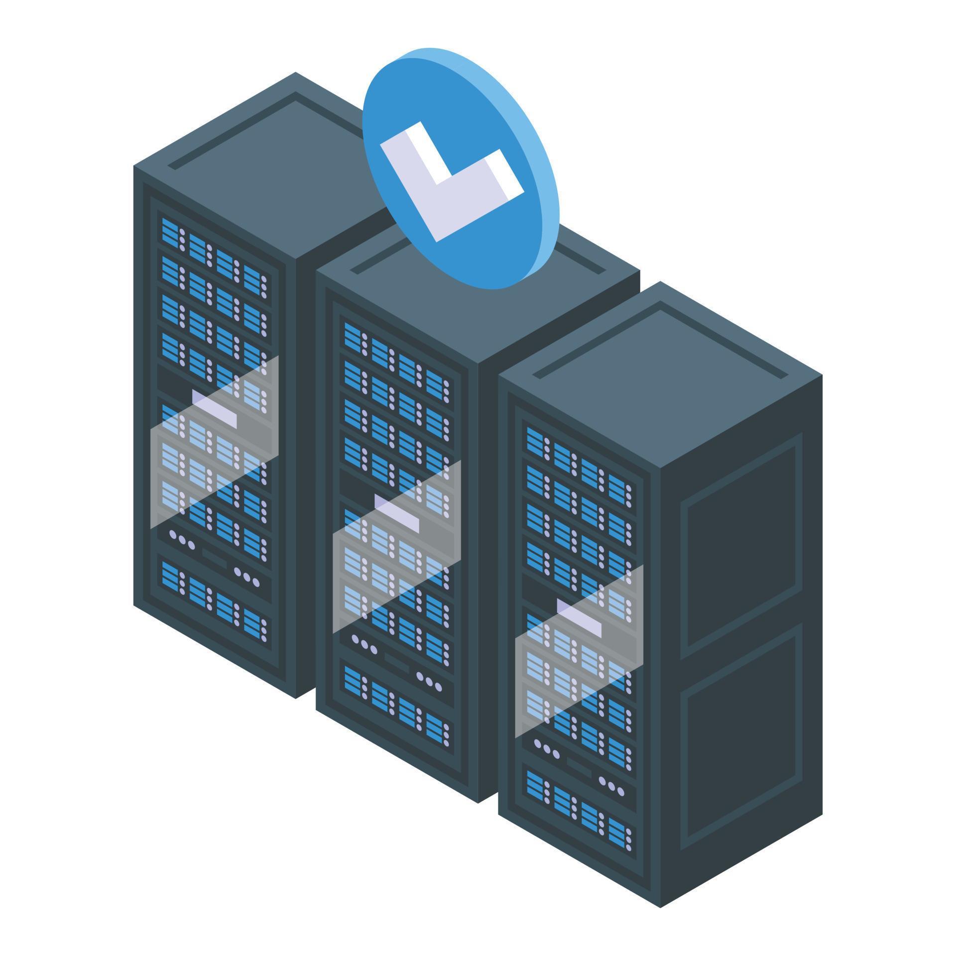 Server data application icon isometric vector. Control form 16160312 ...