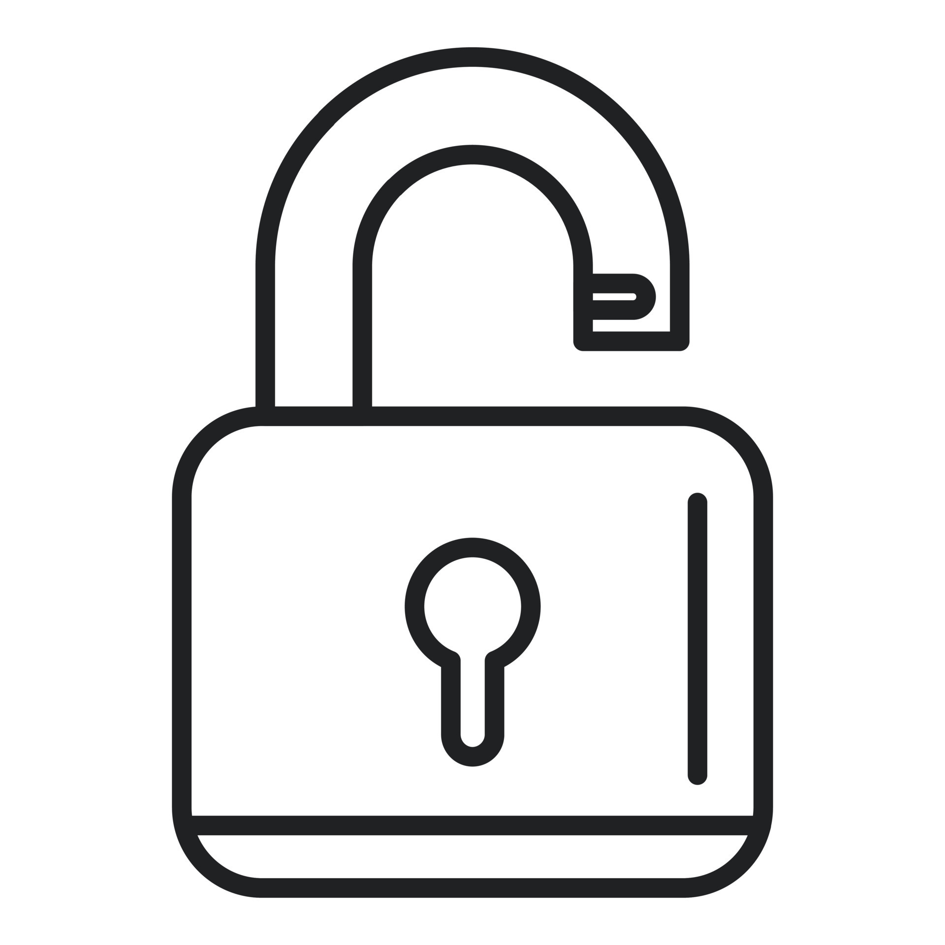 Padlock Icon Outline Vector Digital Interface 16160723 Vector Art At