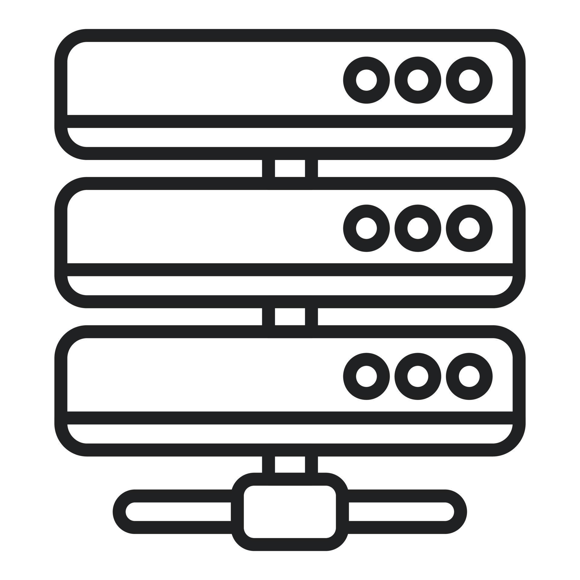 Server icon outline vector. Desktop panel 16160734 Vector Art at Vecteezy