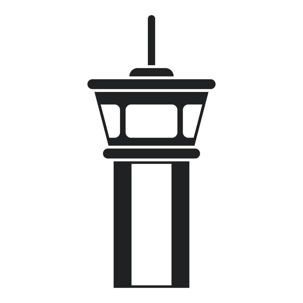 Airport tower icon simple vector. Airplane flight 16161103 Vector Art ...