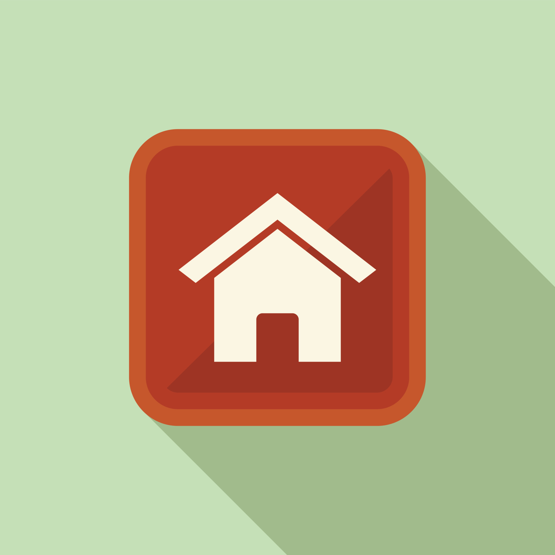 House button icon flat vector. Computer interface 16161130 Vector Art ...