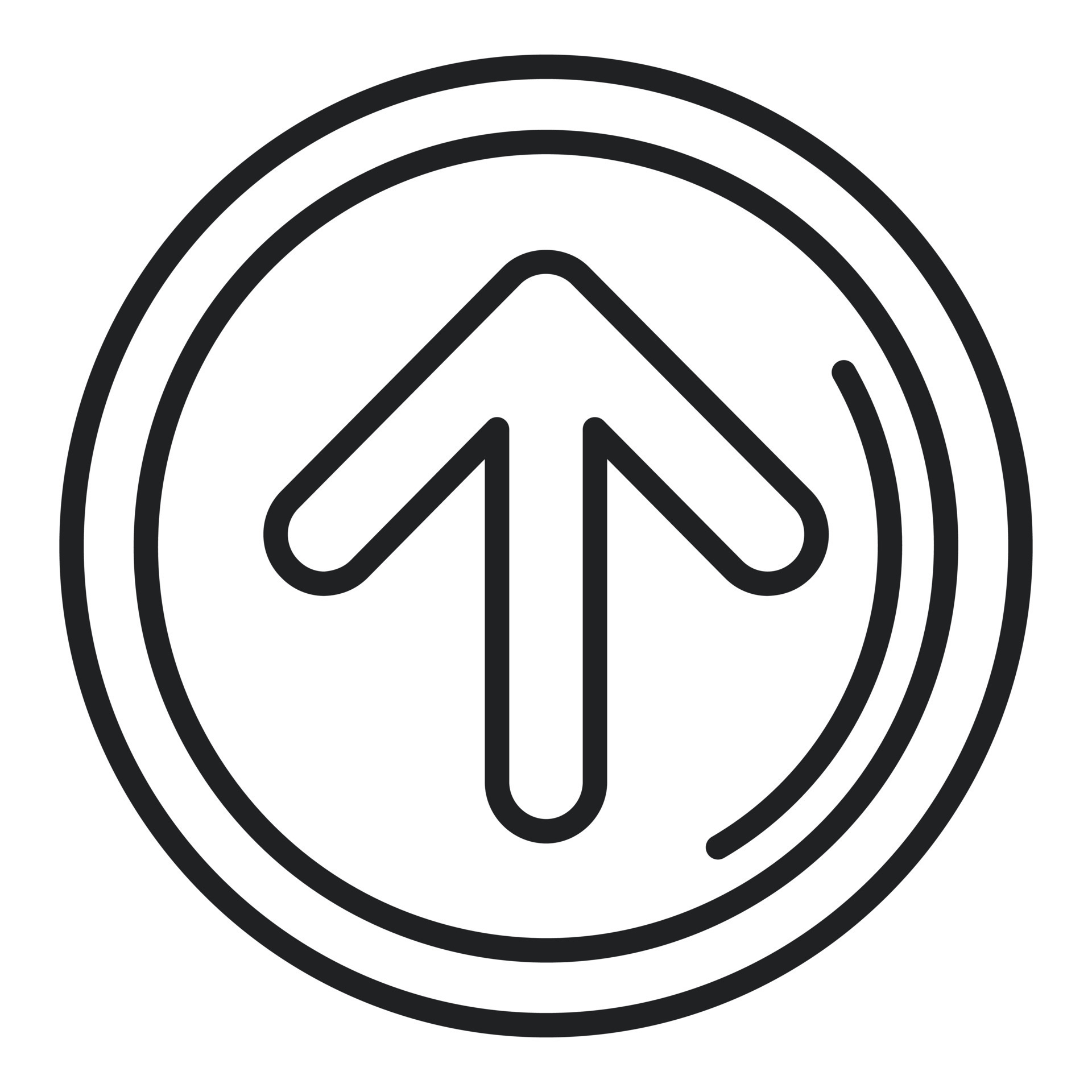 Arrow up icon outline vector. Web interface 16161165 Vector Art at Vecteezy