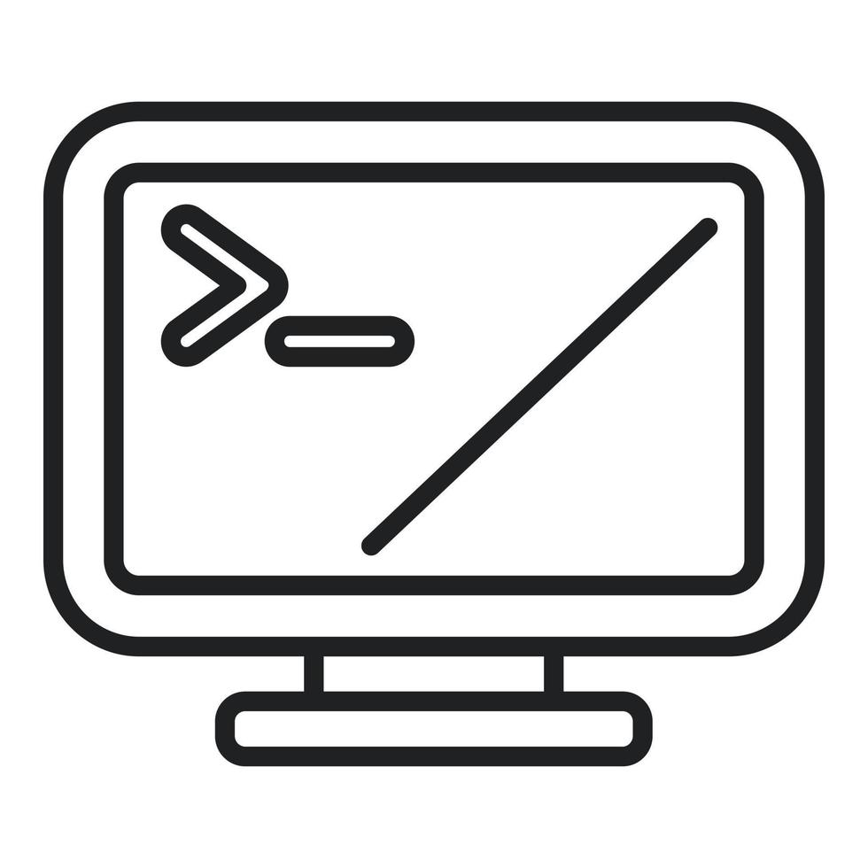 System Monitor Icon Outline Vector Computer Interface 16161229 Vector