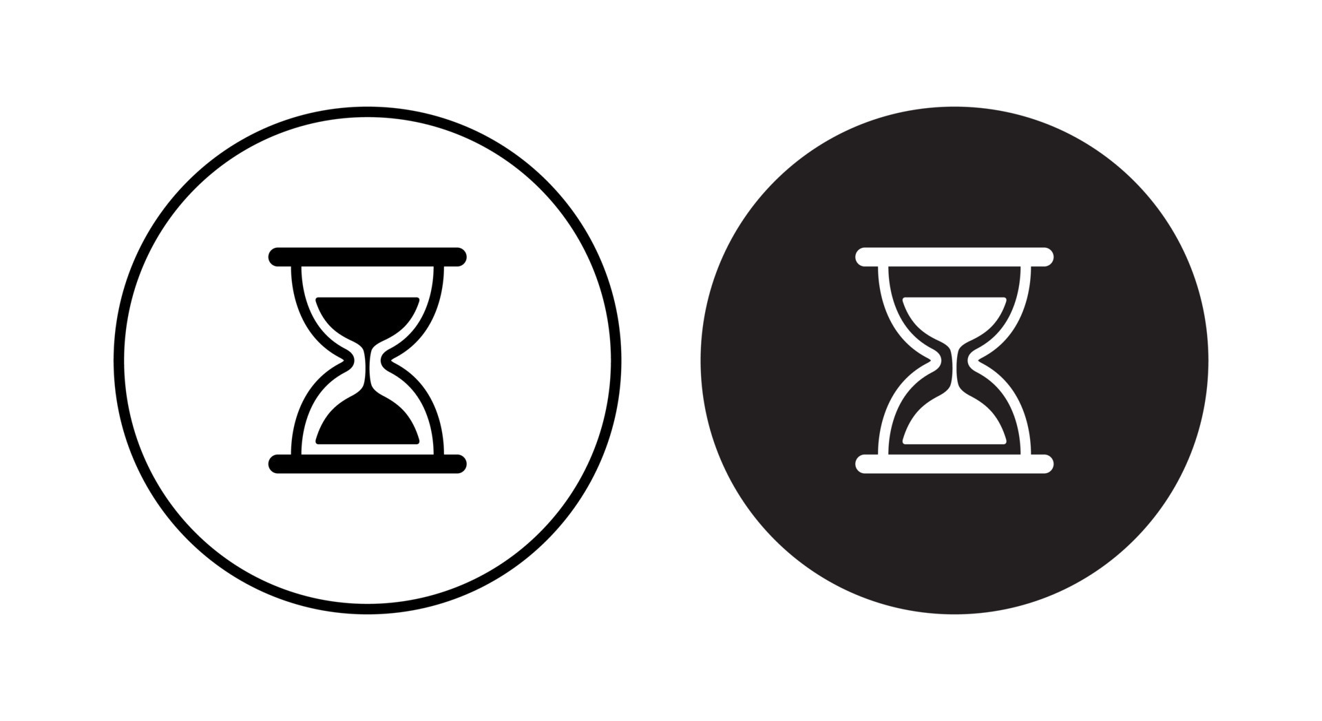 Hourglass Icon Vector Isolated On Circle Background 16163221 Vector Art At Vecteezy