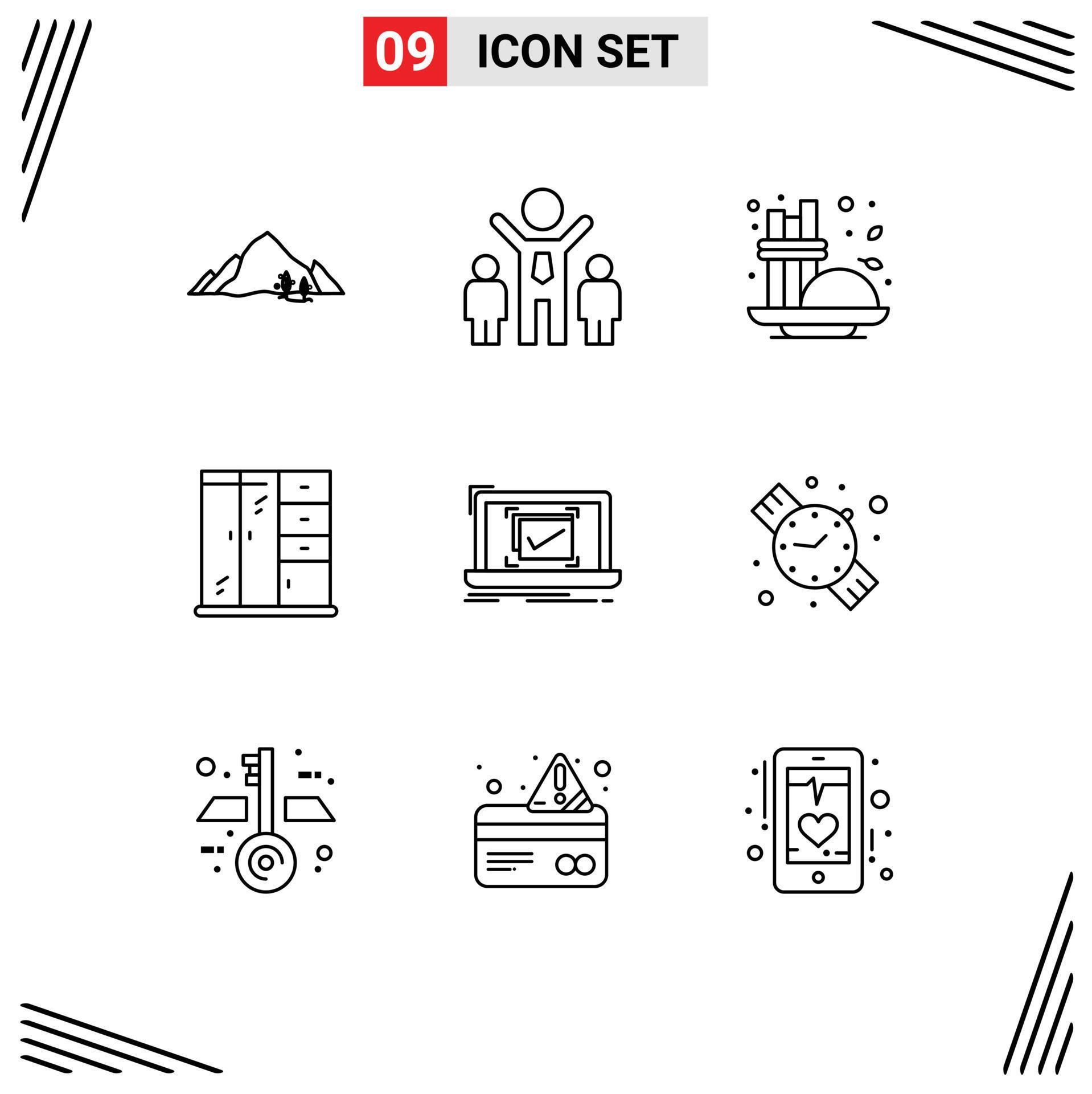 9 Universal Outlines Set For Web And Mobile Applications Checklist System Cinnamon Cabinet Home