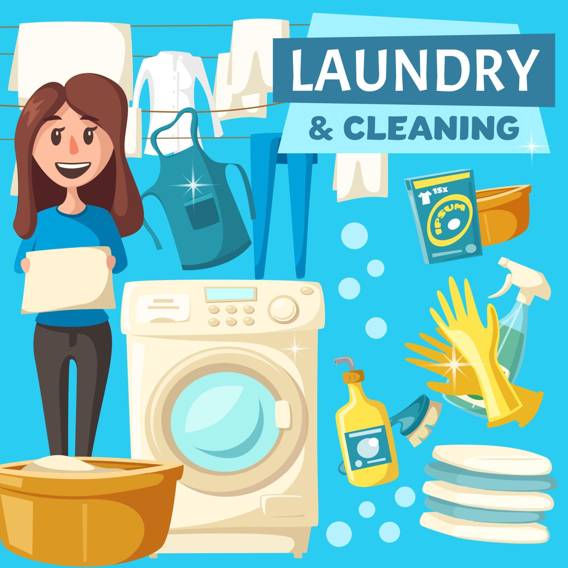 Laundry and cleaning service vector poster 16168176 Vector Art at Vecteezy Laundry and cleaning service vector poster 16168176 Vector Art at Vecteezy