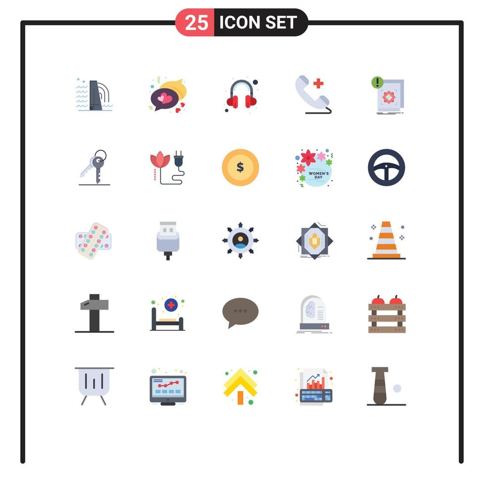Set of 25 Modern UI Icons Symbols Signs for information standard help ...