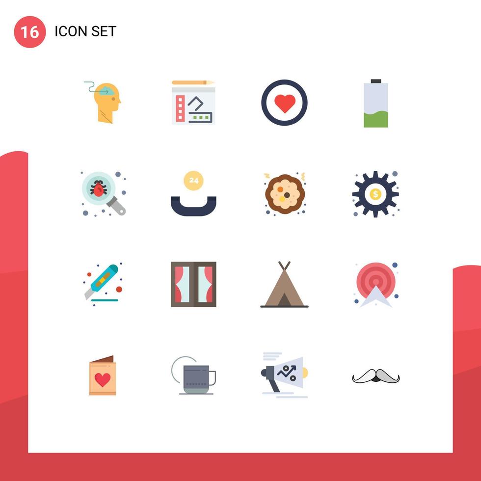 16 Universal Flat Colors Set For Web And Mobile Applications Low