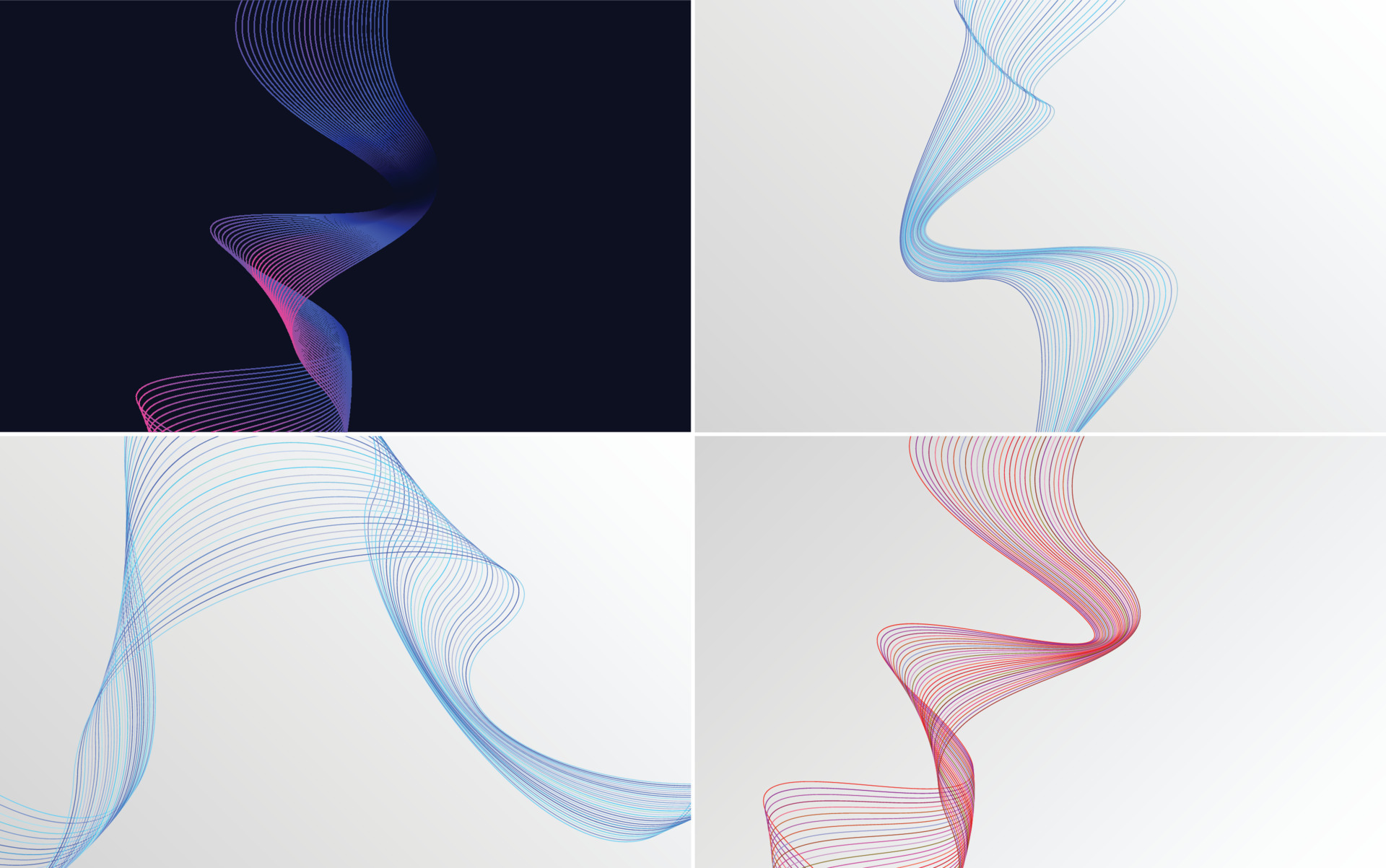 Collection of geometric minimal lines pattern set 16175576 Vector Art ...