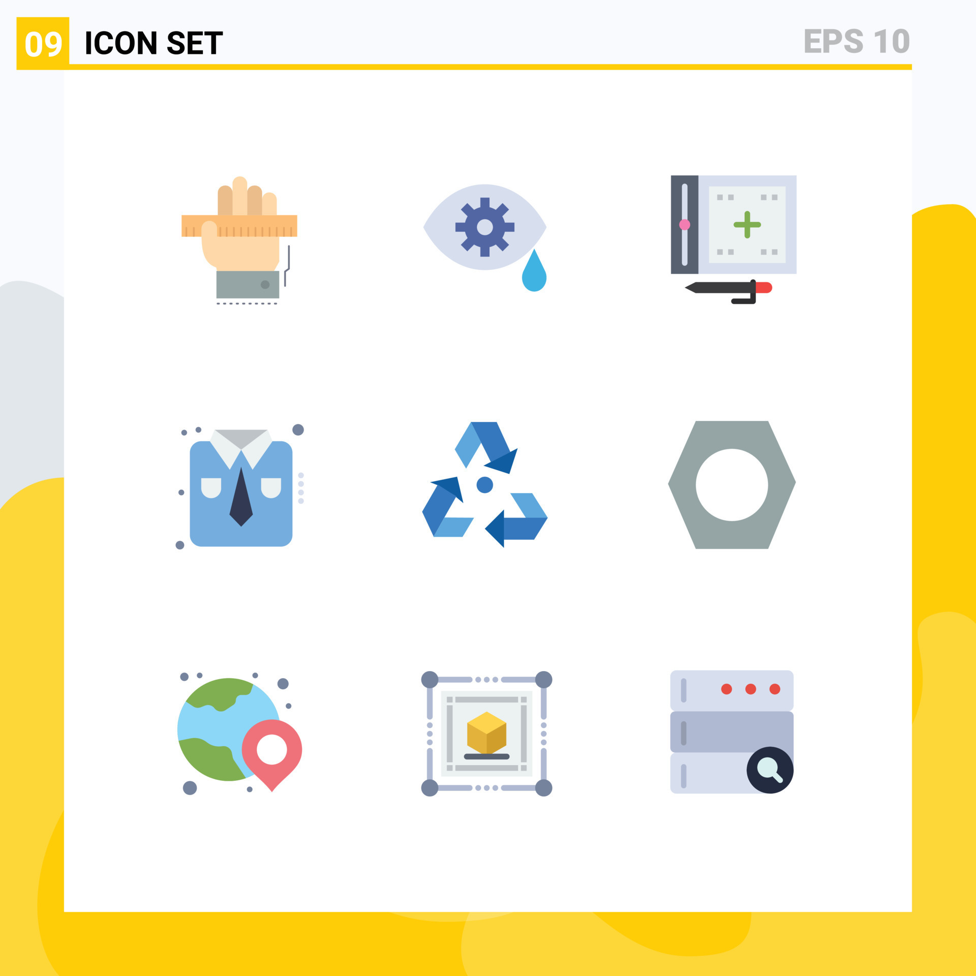 9 Creative Icons Modern Signs And Symbols Of Eco Shirt Coding Fashion Programing Editable Vector