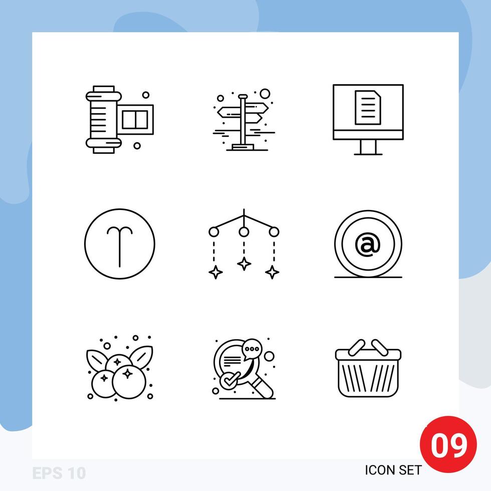 9 Universal Outlines Set For Web And Mobile Applications Address Mobile