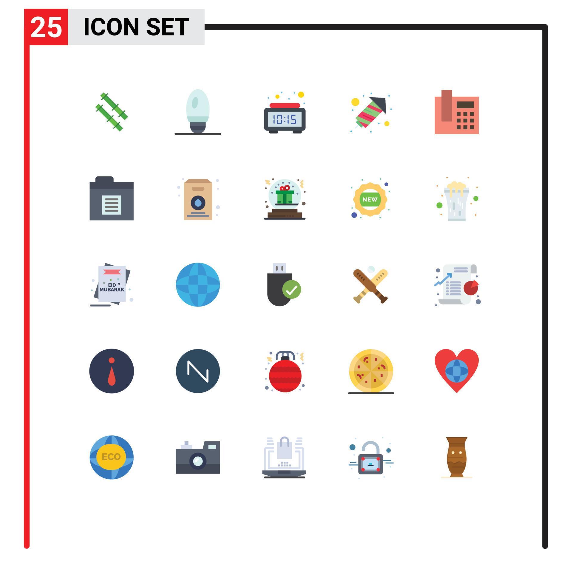 Stock Vector Icon Pack of 25 Line Signs and Symbols for folder document ...
