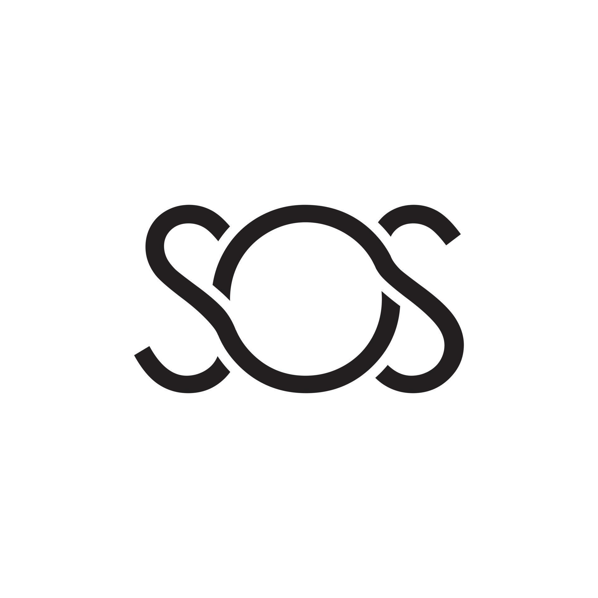 SOS letter logo design vector isolated on white background. 16178615 Vector Art at Vecteezy