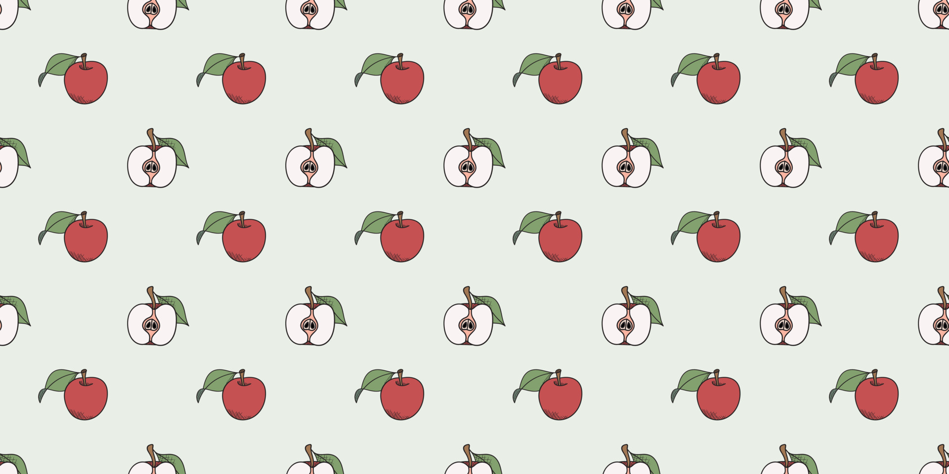 Apple Seamless Vector Pattern Background Apple Illustration 16181014