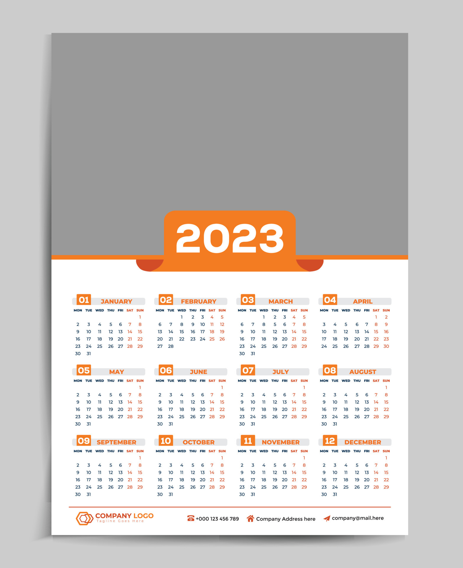 Modern colourful Happy New year well calendar 2023 template free vector ... Modern colourful Happy New year well calendar 2023 template free vector ...