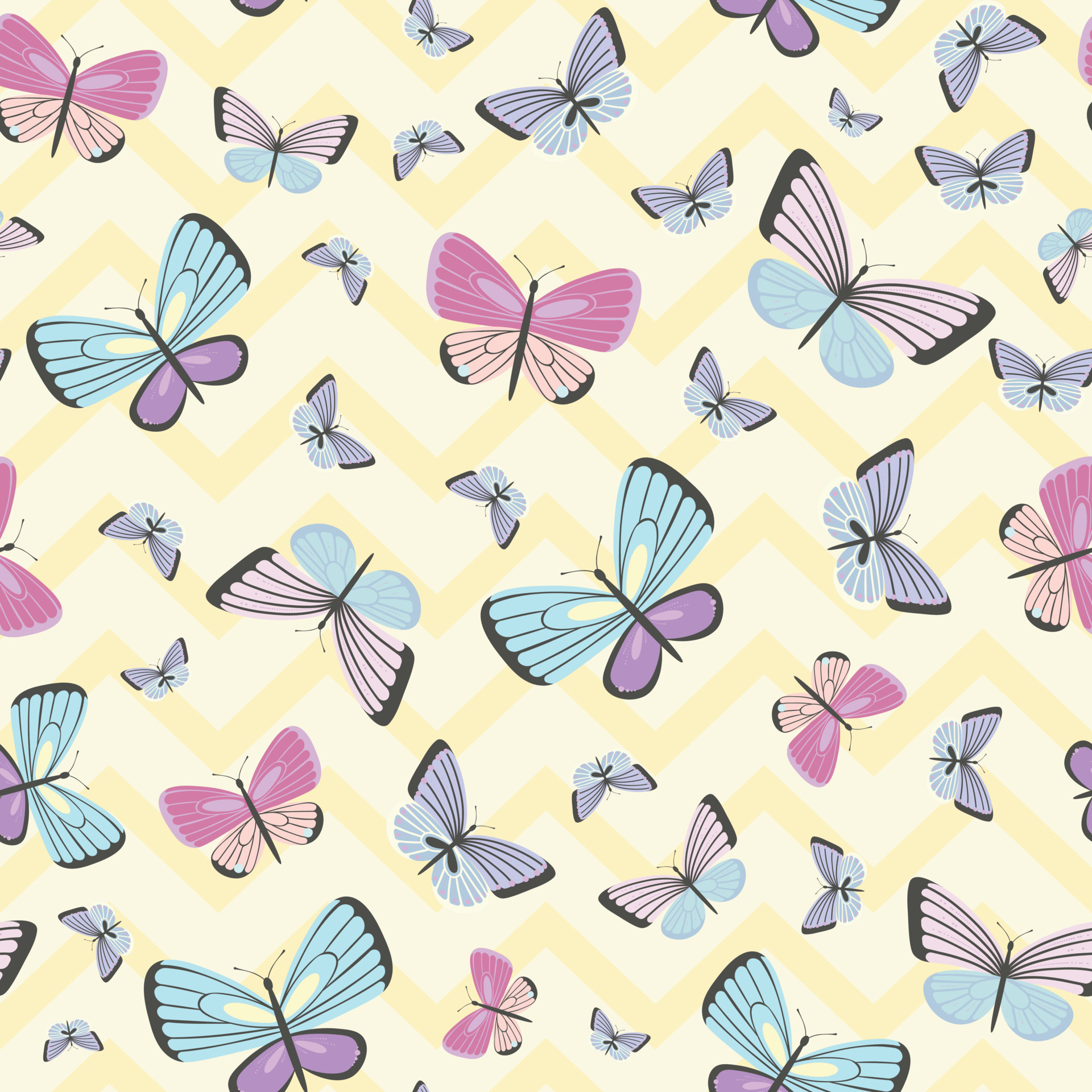 Colorful butterfly pattern, vector seamless repeating pattern. 16181348 ... Colorful butterfly pattern, vector seamless repeating pattern. 16181348 ...