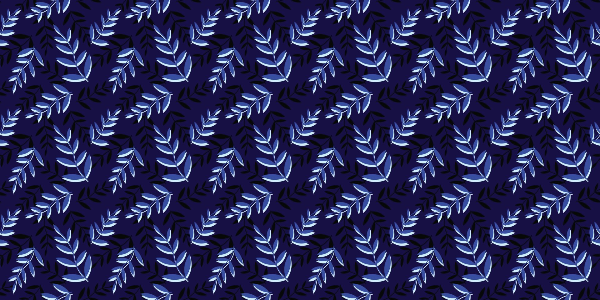 Blue leaves seamless pattern vector background 16181438 Vector Art at ...