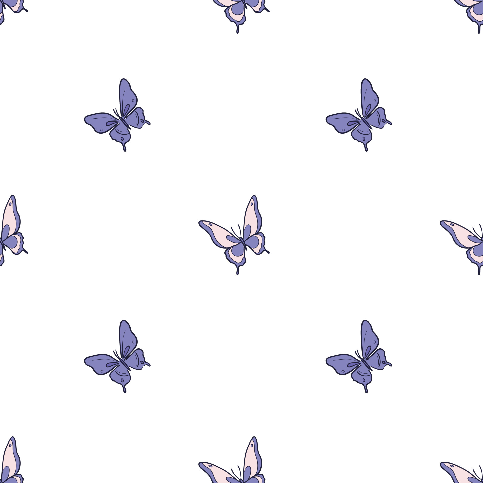 Blue butterfly vector pattern background. 16181607 Vector Art at Vecteezy