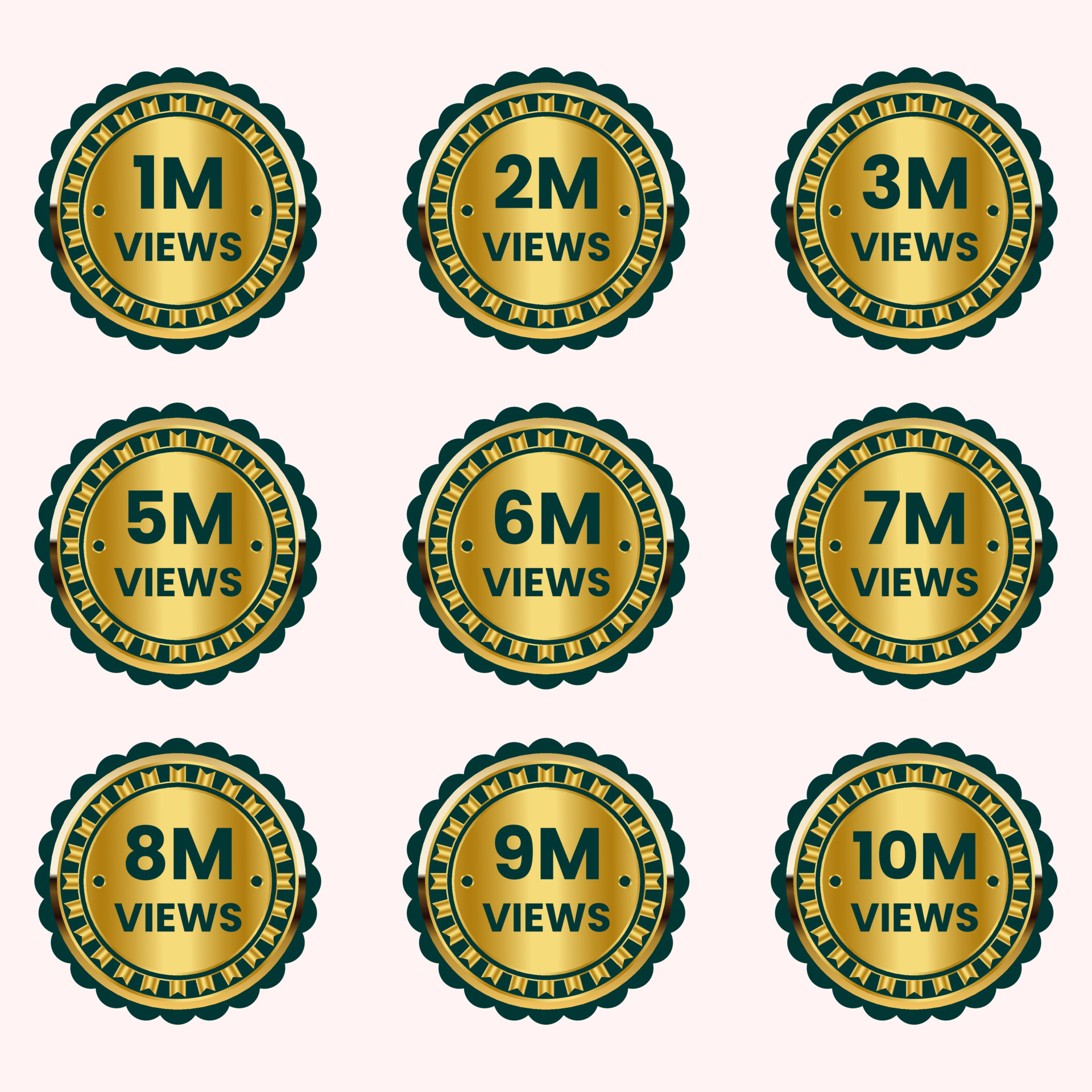 golden views celebration clipart 1m views to 10 million views label ... golden views celebration clipart 1m views to 10 million views label ...