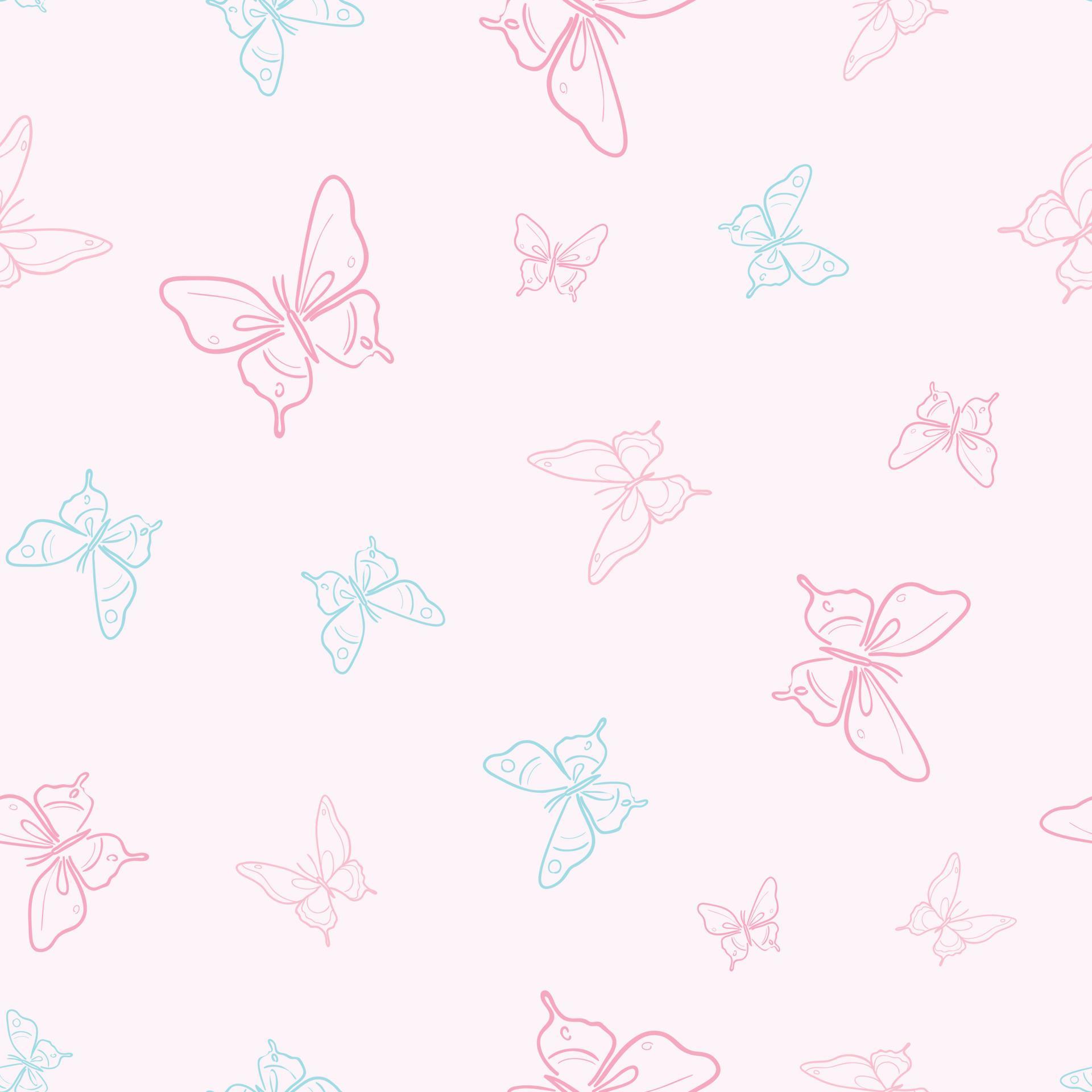 Vector butterfly spring pattern, background. 16181921 Vector Art at ...