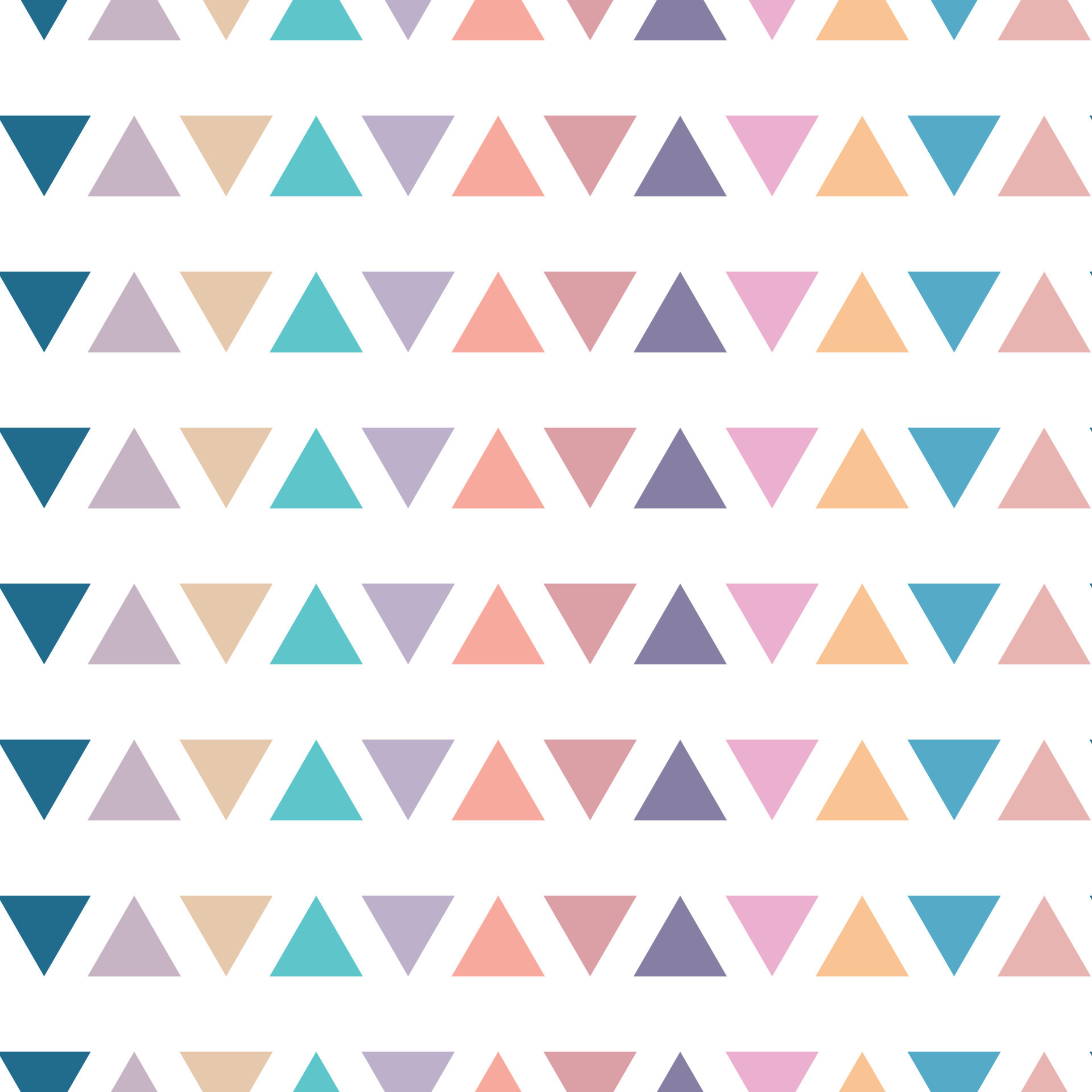 Abstract Geometric Vector Pattern With Colorful Triangles Seamless