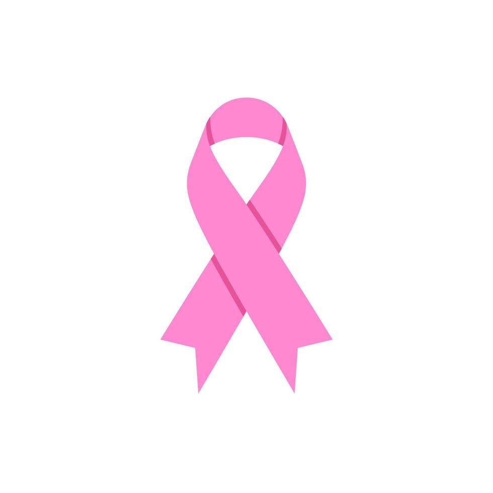 Pink Ribbon Breast Cancer Flat Design Art 16182110 Vector Art At Vecteezy