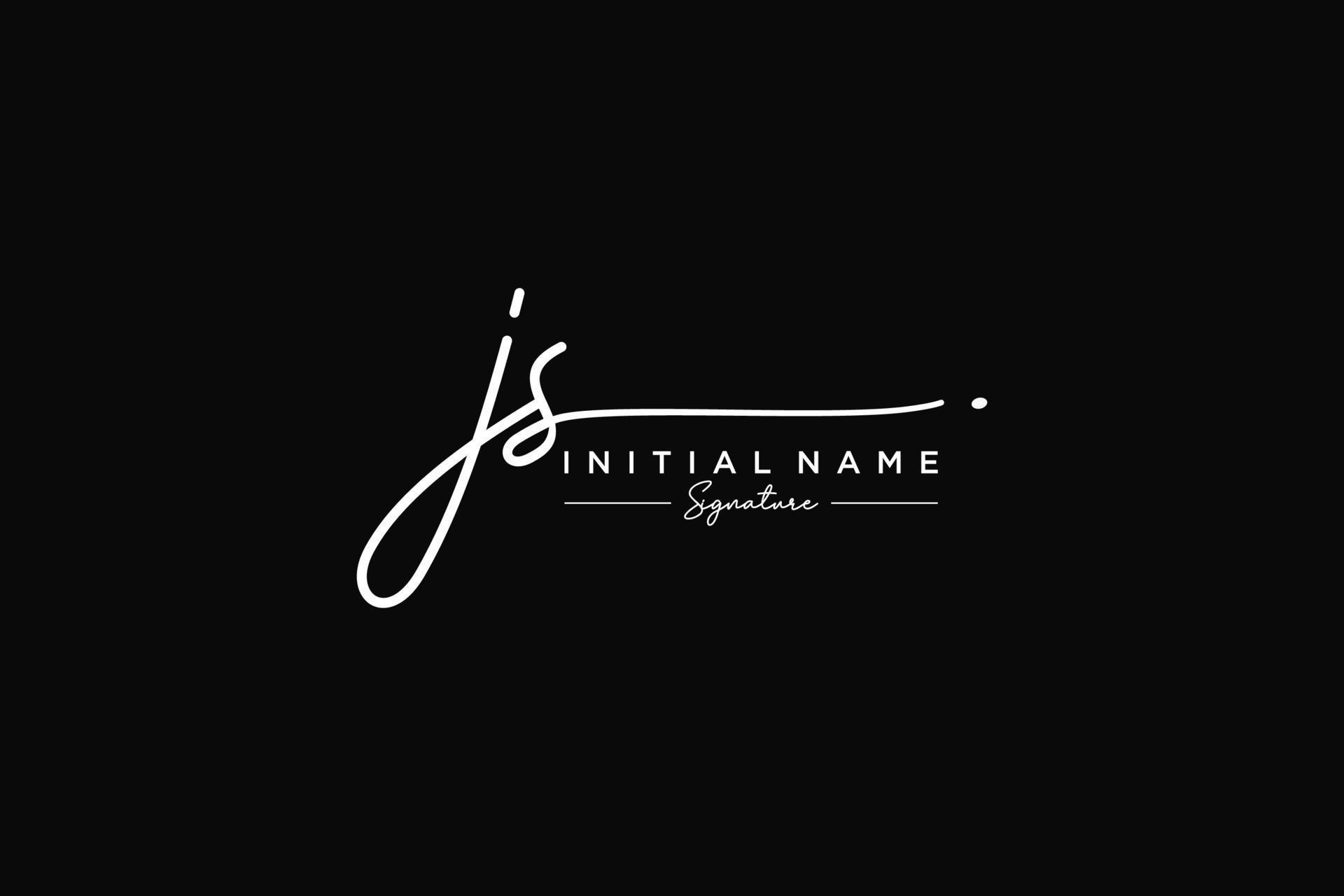 Initial JS signature logo template vector. Hand drawn Calligraphy lettering Vector illustration ...