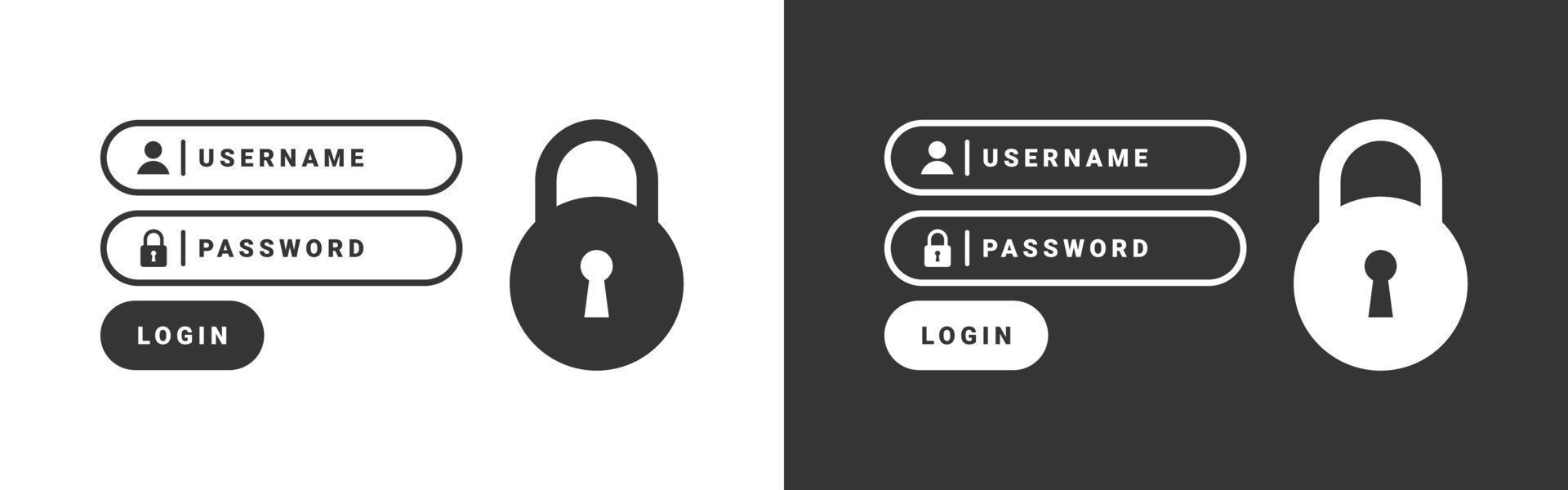 App Or Site Account Login Form Cybersecurity And Privacy Concepts To Protect Datavector