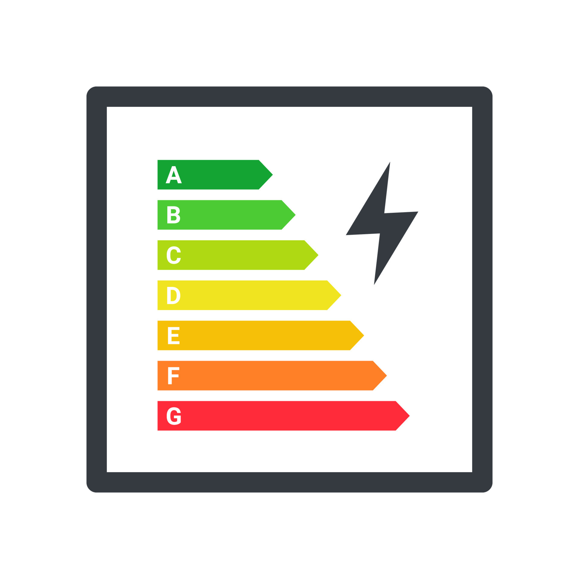 Energy efficiency logo. Energy efficiency rating classification graph ... Energy efficiency logo. Energy efficiency rating classification graph ...