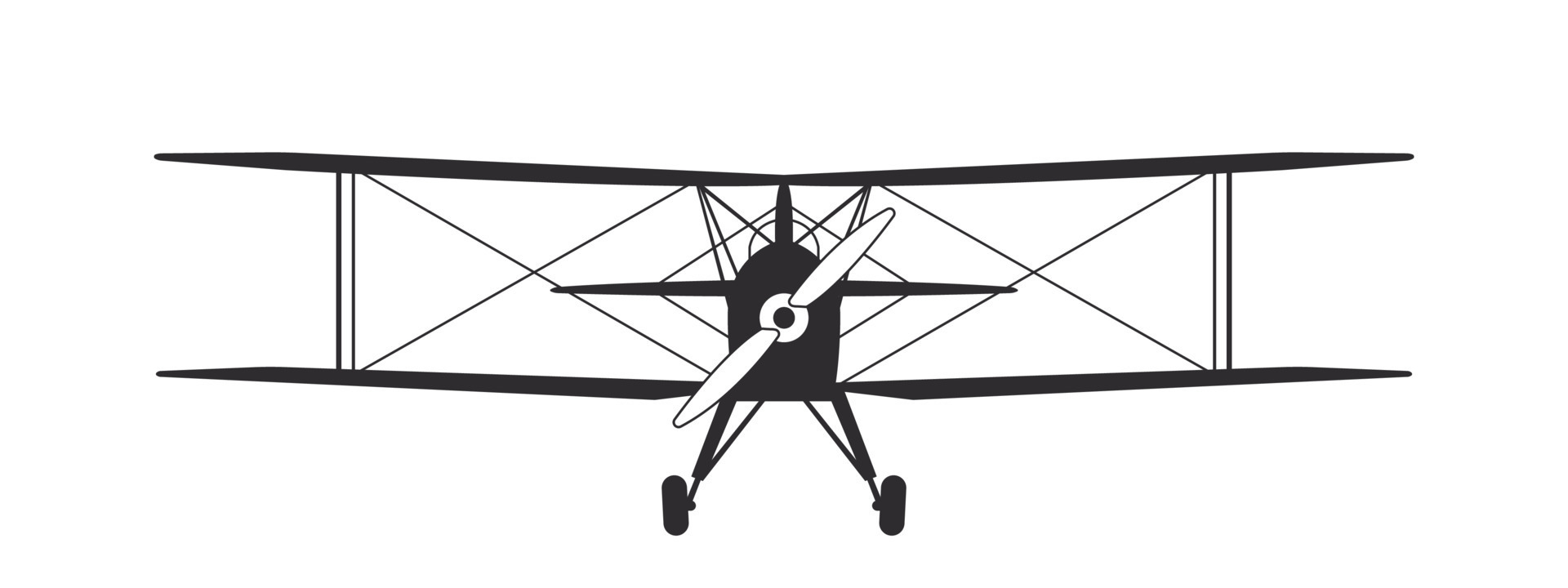 Airplane. Vintage airplane. Airplane silhouette front view. Flight ... Airplane. Vintage airplane. Airplane silhouette front view. Flight ...