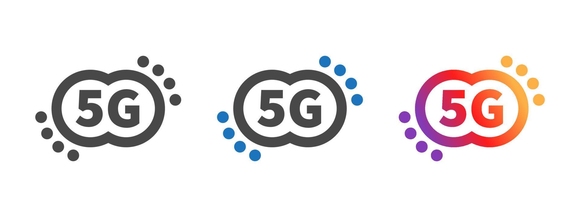 5G logos. High speed internet icon or logo. 5G technology. Vector illustration 16184602 Vector ...