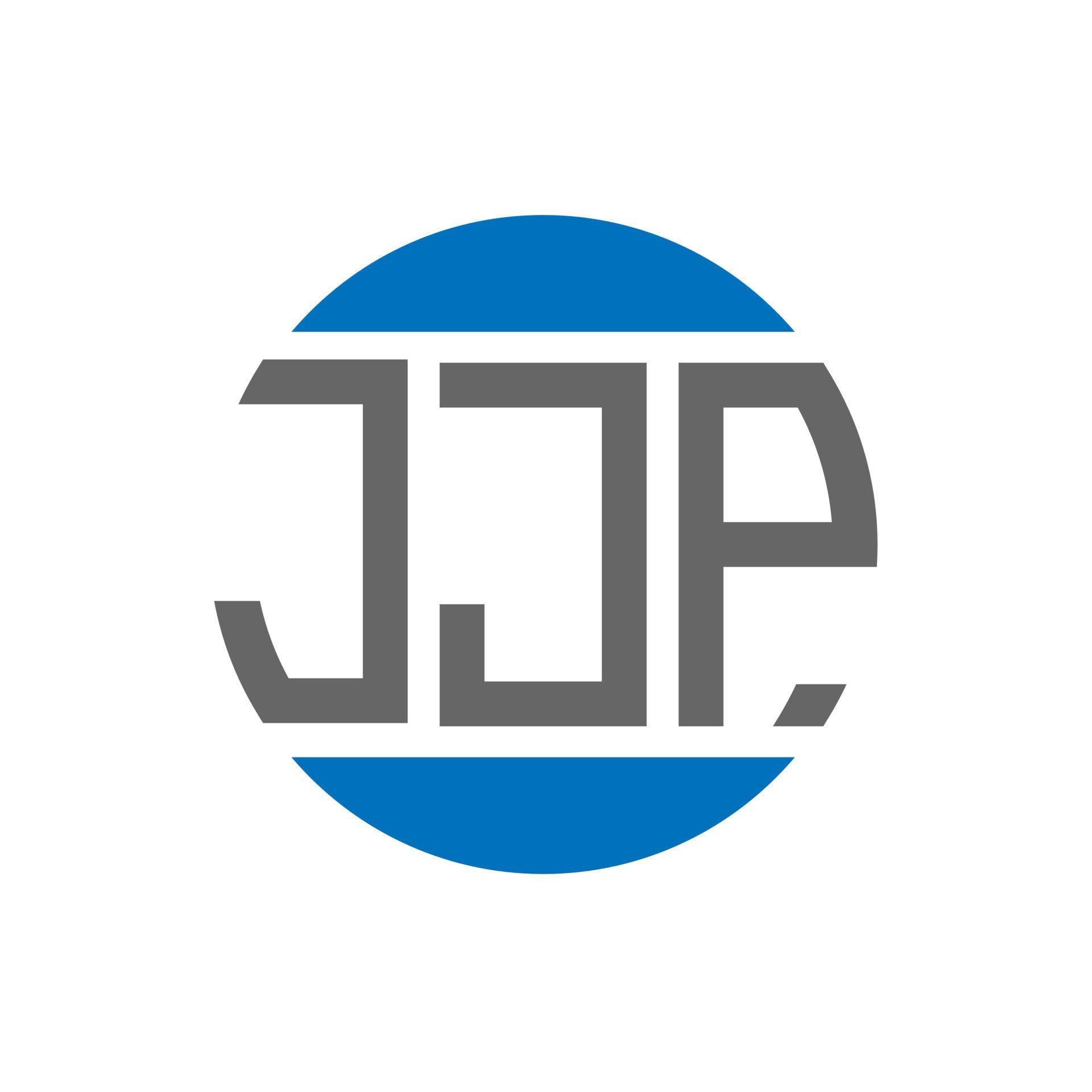 JJP letter logo design on white background. JJP creative initials circle logo concept. JJP ...