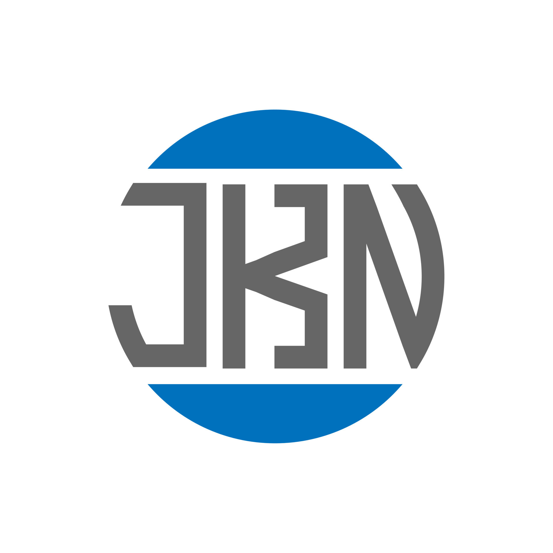 diseño de logotipo de letra jkn sobre fondo blanco. concepto de logotipo de círculo de iniciales ...