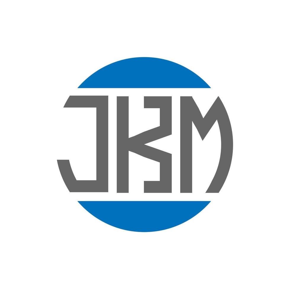 diseño de logotipo de letra jkm sobre fondo blanco. concepto de logotipo de círculo de iniciales ...